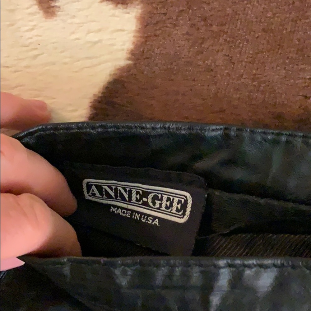 Anne Gee Leather Skirt With Lining - Gem